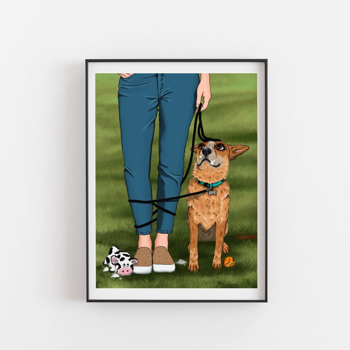 Red Heeler Wall Art - Good Thing I'm Cute – Artwork by AK